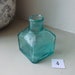 Victorian Ink Bottle X 1 Aqua Glass Bottle Octagonal Ribbed - Etsy