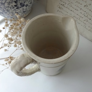 Antique Pottery Jug With Transfer Printed Farmyard Scene in Dark Blue ...