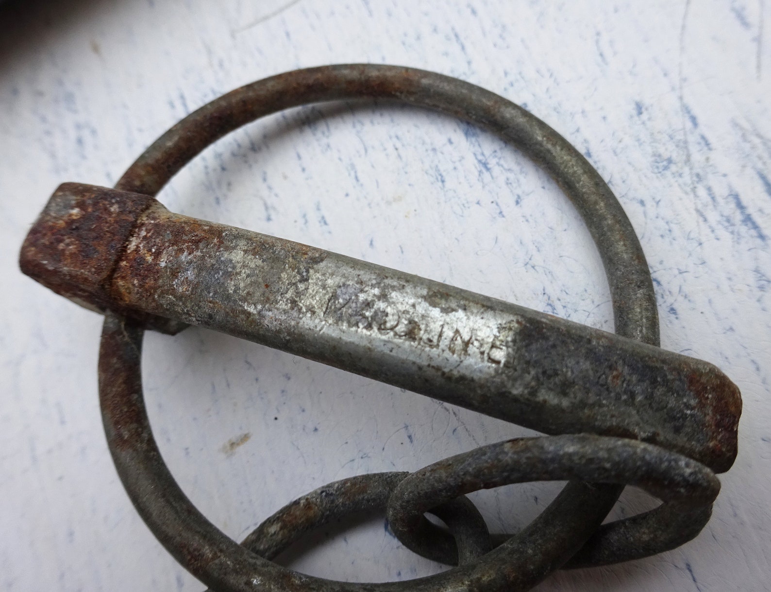 Vintage Towing Pin With Lynch Pin Large Heavy Tow Bar Eye Pin - Etsy