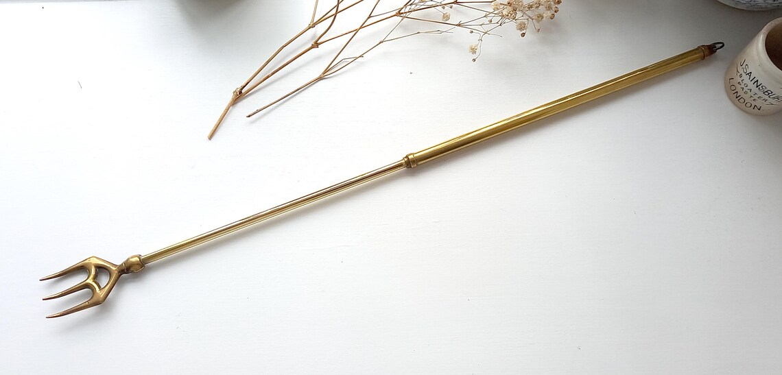 Vintage Brass Toasting Fork, Telescopic Toasting Fork, Early 20th ...