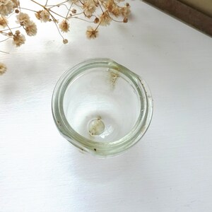 Antique Glass Inkwell Insert / Liner, Circular, Two Flat Panels on ...