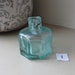 Victorian Ink Bottle X 1 Aqua Glass Bottle Octagonal Ribbed - Etsy