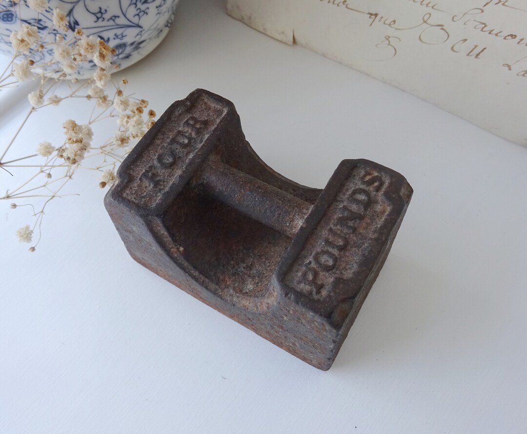 Victorian Cast Iron 4lb Weight, Rectangular Weight With Handle ...