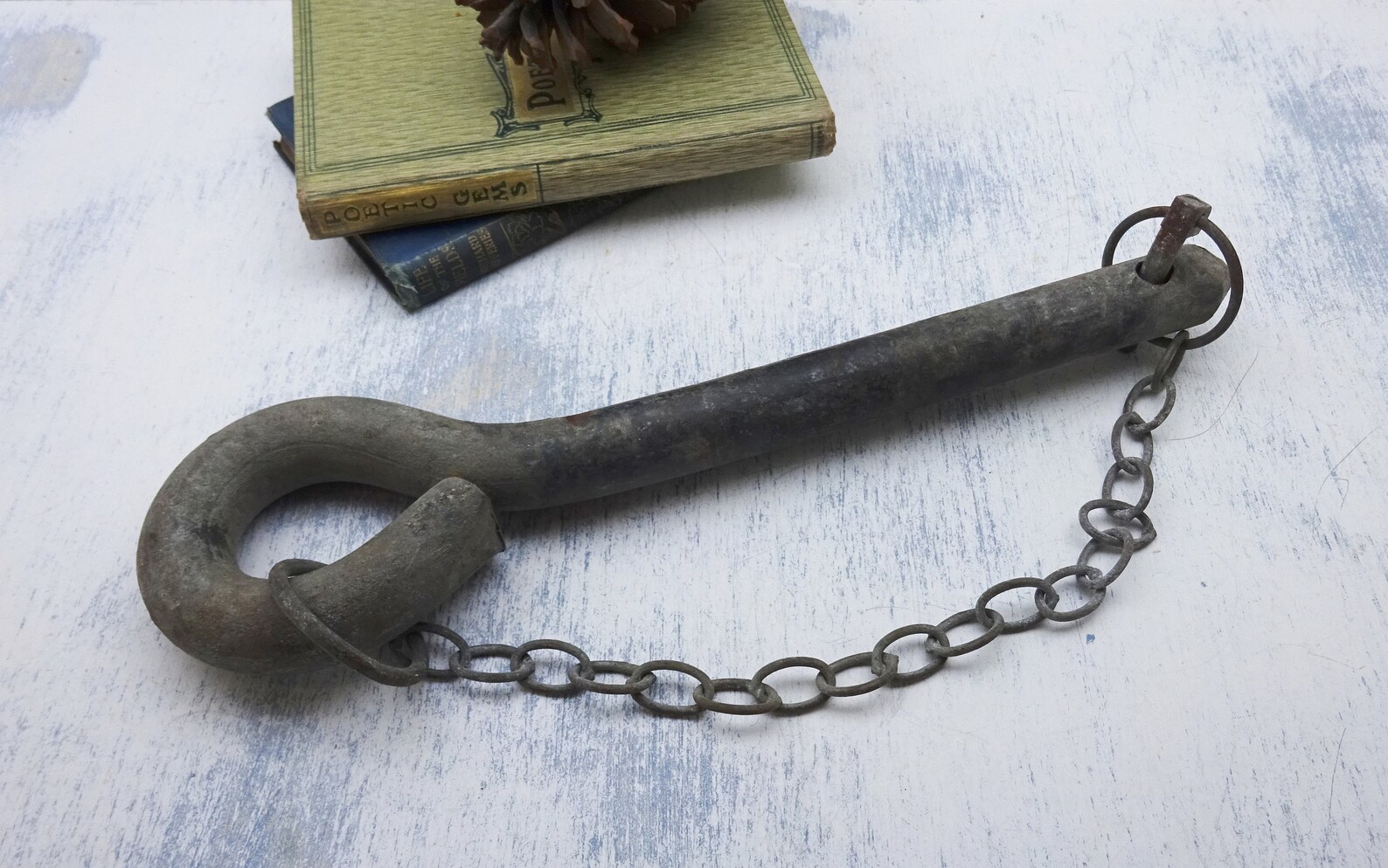 Vintage Towing Pin With Lynch Pin Large Heavy Tow Bar Eye Pin | Etsy