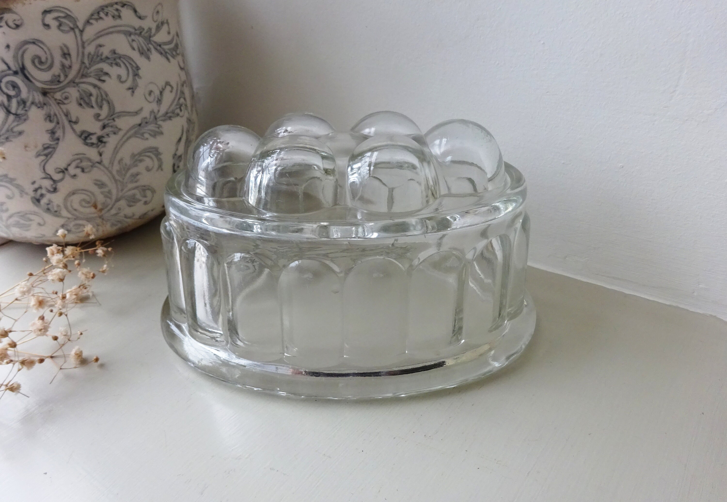 Vintage Glass Jelly Mould Jello Mold 1 Pint Blancmange - Etsy