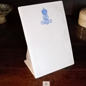 Rare Edwardian Royal Household Porcelain Menu Board, Wipe Clean Ceramic ...