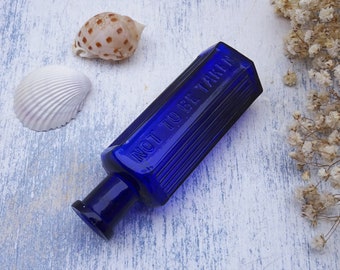 Antique BDH Hobnail Cobalt Lysol Bottle 3.5 Poison Bottle, Curved Back ...