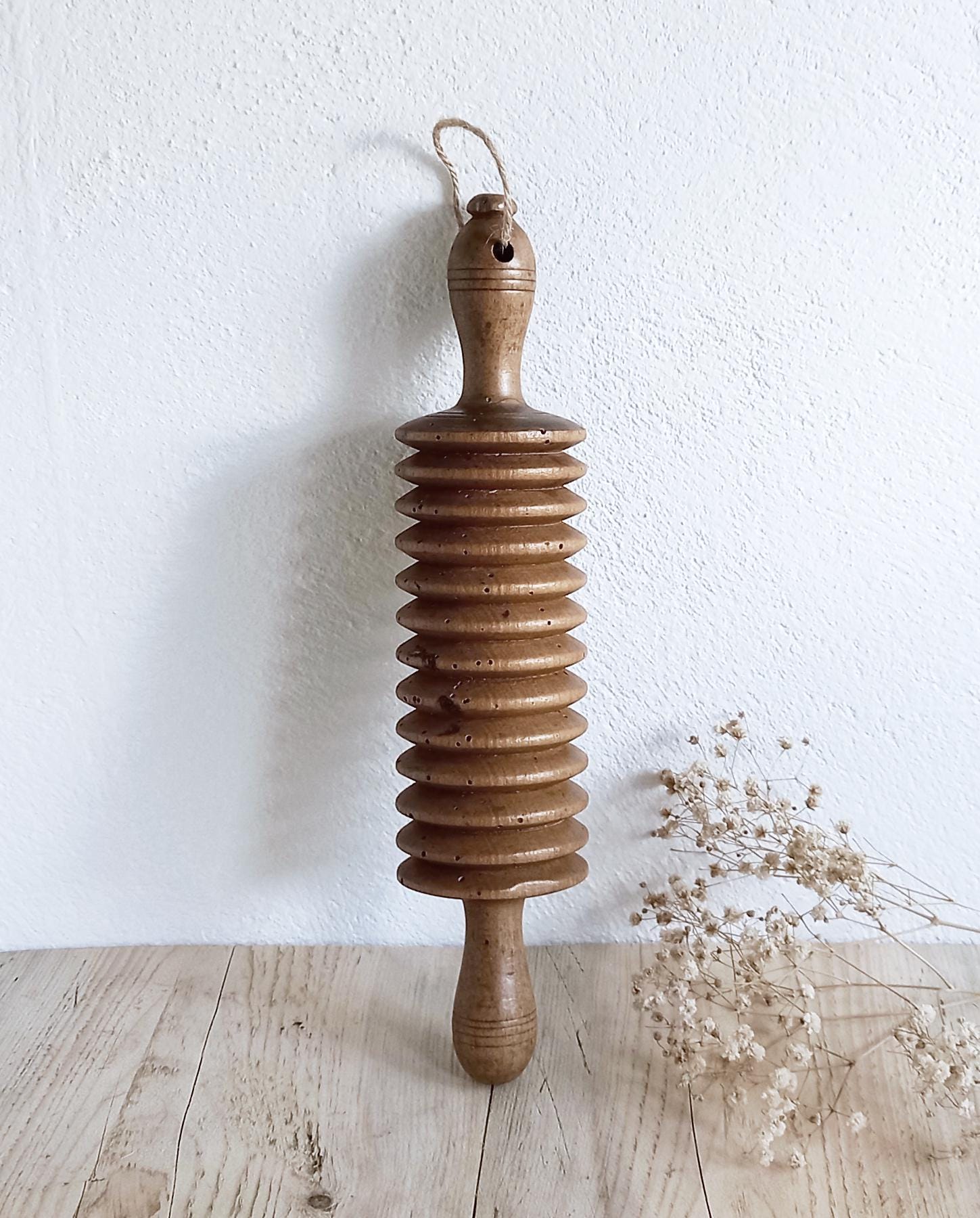 Antique Sycamore Wood Oat Crusher, Victorian Ridged Oat Roller, 19th ...