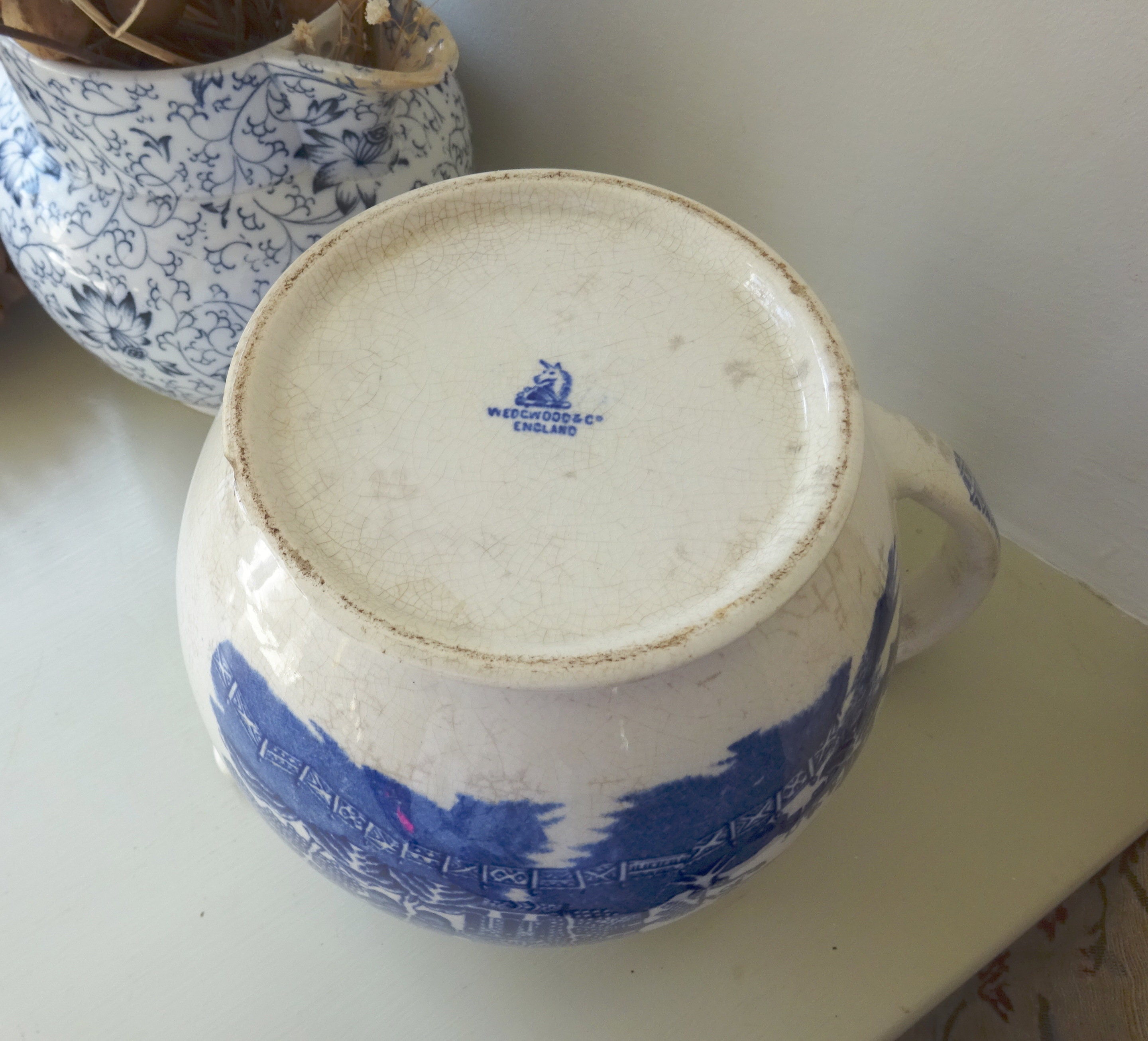 Victorian Wedgwood & Co Willow Pattern Jug Antique Enoch - Etsy