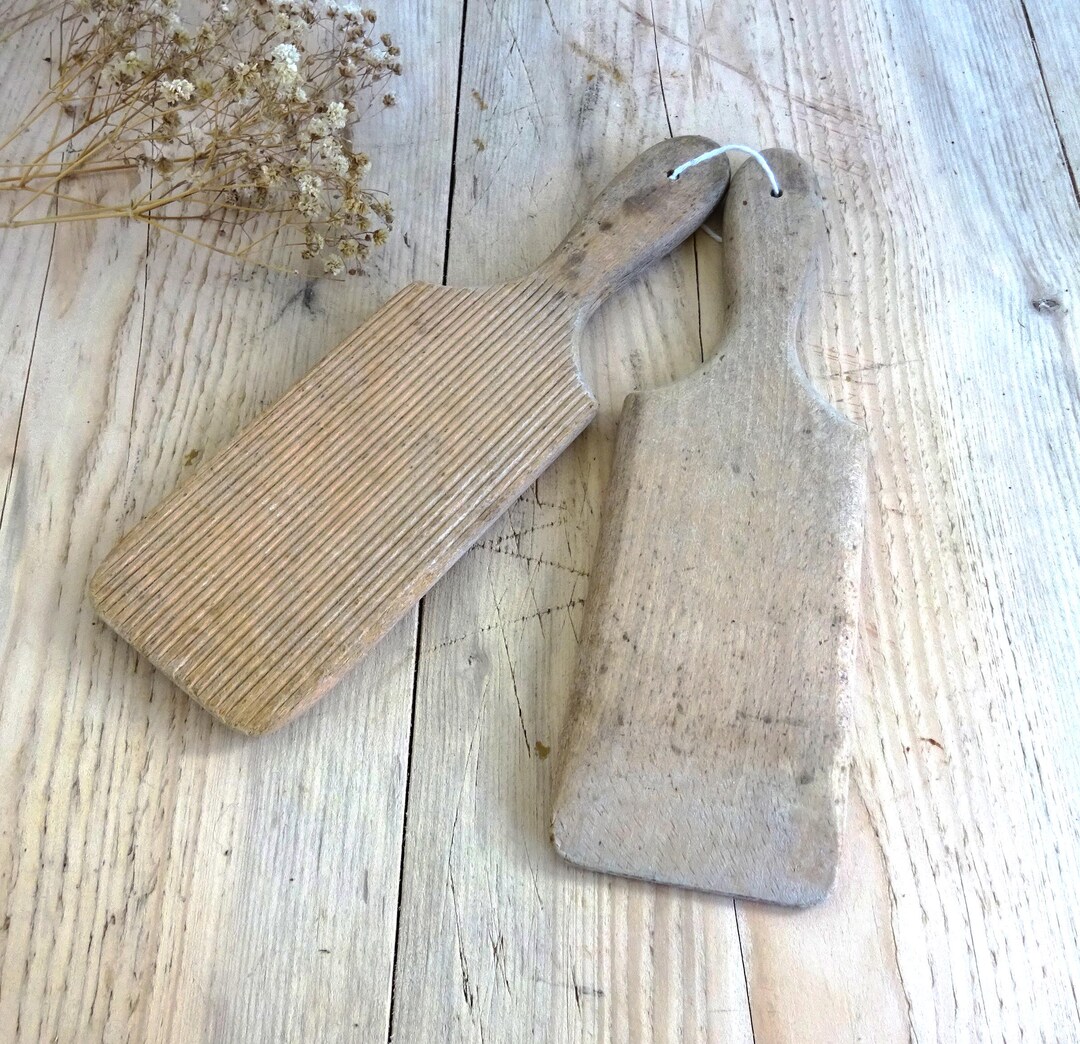 Antique Butter Pats, Wooden, Butter Making Utensil. Kitchenalia Antique ...