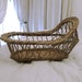 Antique Wicker Doll's Cradle, Rocking Crib, Basketry Doll Bassinet ...