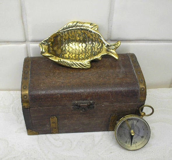 Vintage Brass Fish Dish Trinket Pin Coin Ring Holder Peerage | Etsy UK