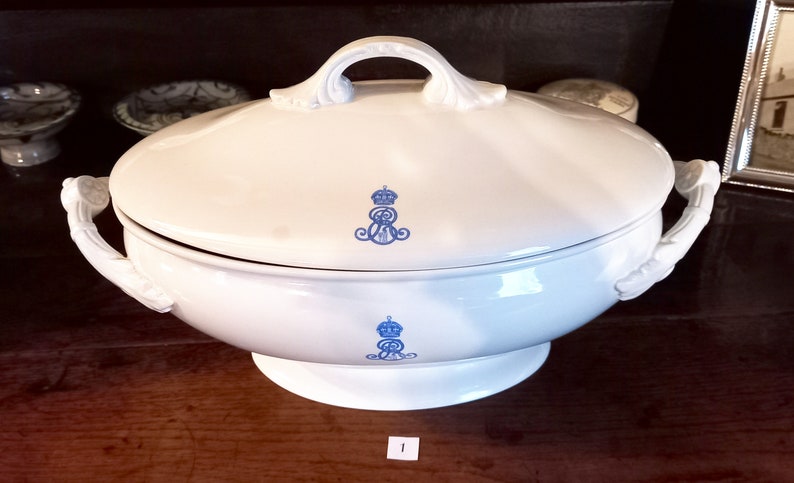 Edwardian Royal Tureen, Edward VII Monogram, Worcester & Wedgwood ...