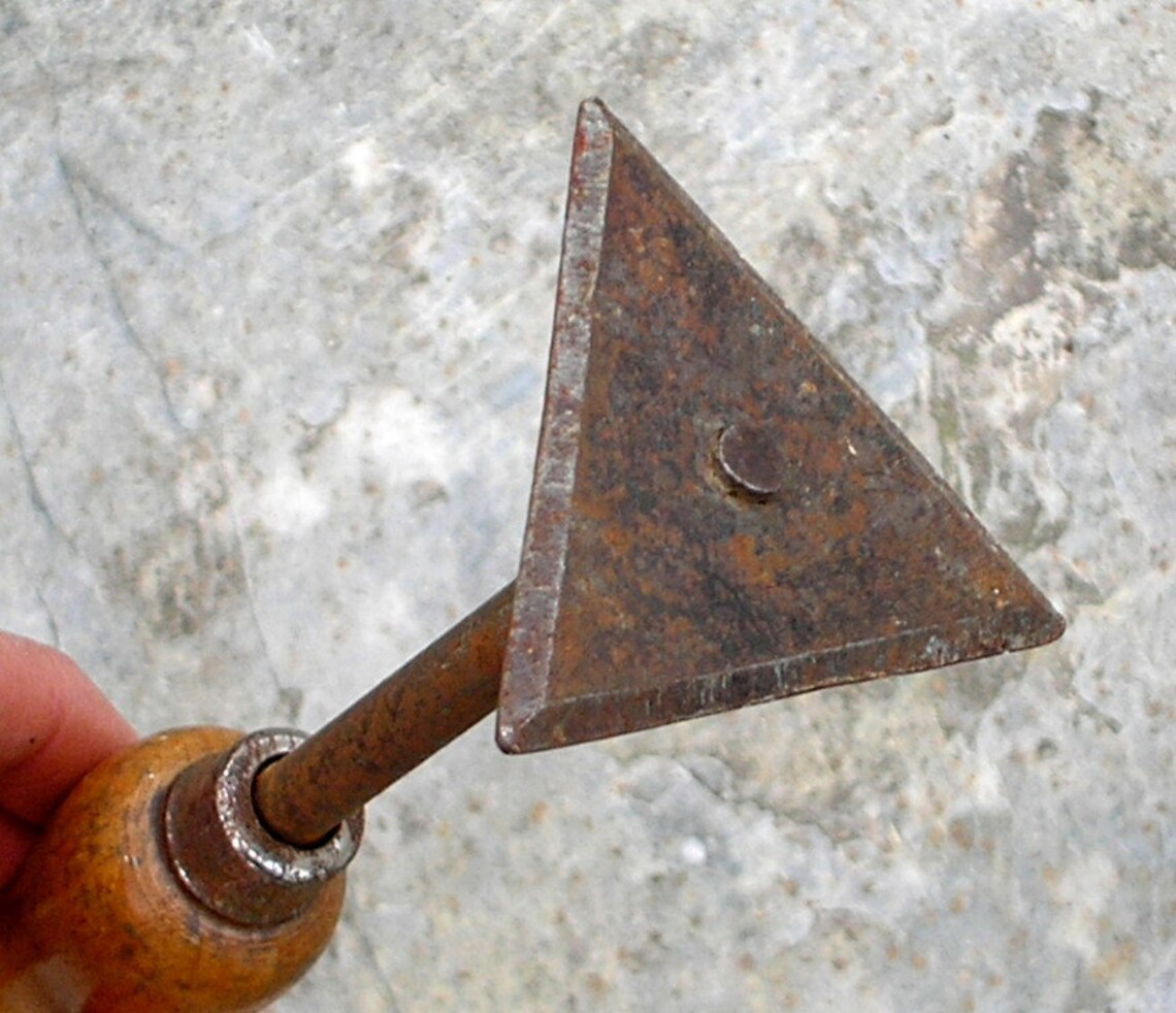 Vintage Scraper Tool Triangular Head. Antique Tools Old | Etsy