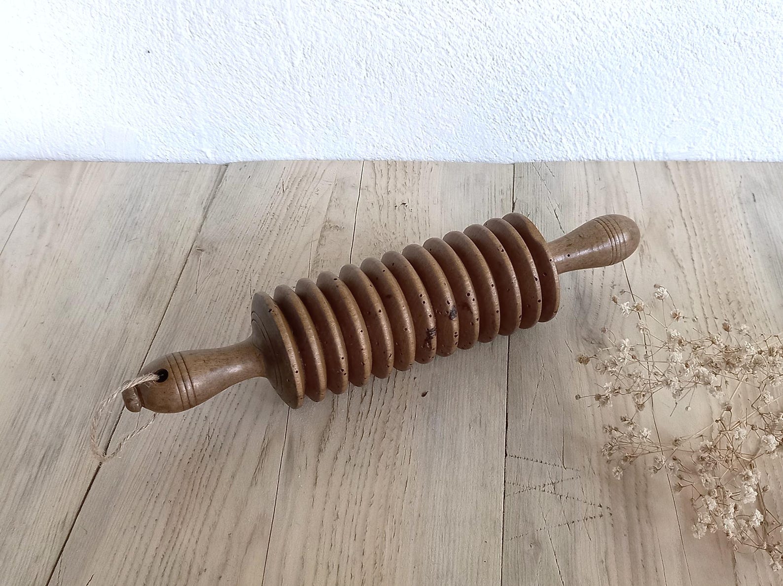 Antique Sycamore Wood Oat Crusher, Victorian Ridged Oat Roller, 19th ...