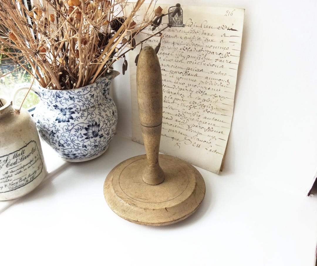 Victorian Large Wooden Masher, Food Press, Butter Worker, Treen Tamp ...