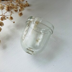 Antique Glass Inkwell Insert / Liner, Circular, Two Flat Panels on ...