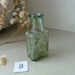 Antique Aqua Ink Bottle X 1, Burst Tops, FM & Co, Ribbed With Pen Rests ...
