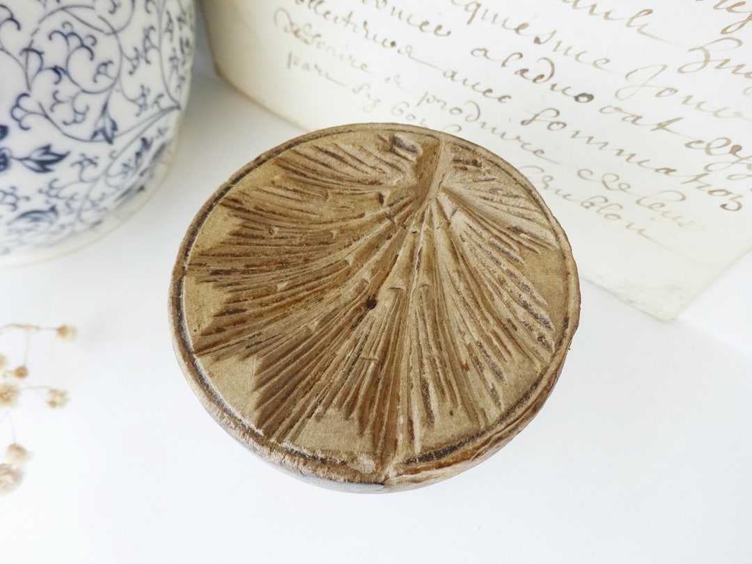 Victorian Welsh Butter Stamp in a Shell Pattern, Rare Sycamore Wood ...