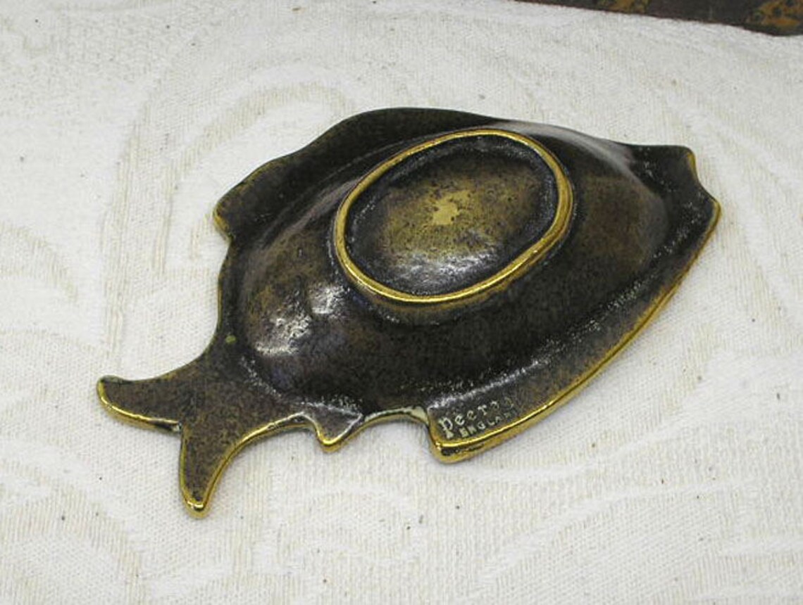 Vintage Brass Fish Dish Trinket Pin Coin Ring Holder Peerage | Etsy UK