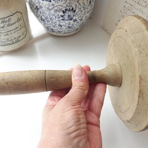 Victorian Large Wooden Masher, Food Press, Butter Worker, Treen Tamp ...