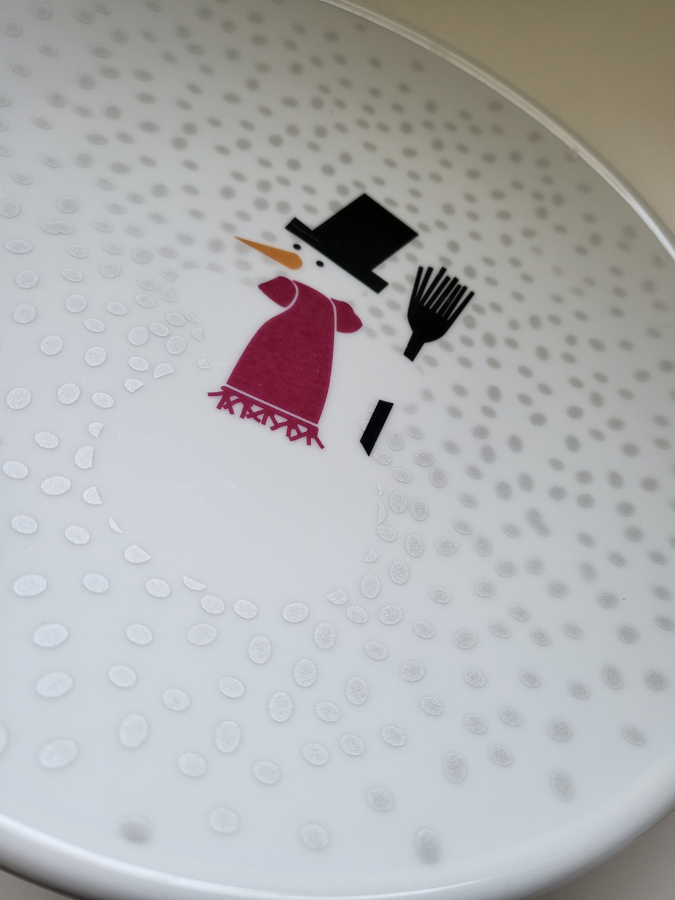 Bodum Snowman Dinner Plates, Set of 2 Holiday Plates 10, Vintage - Etsy