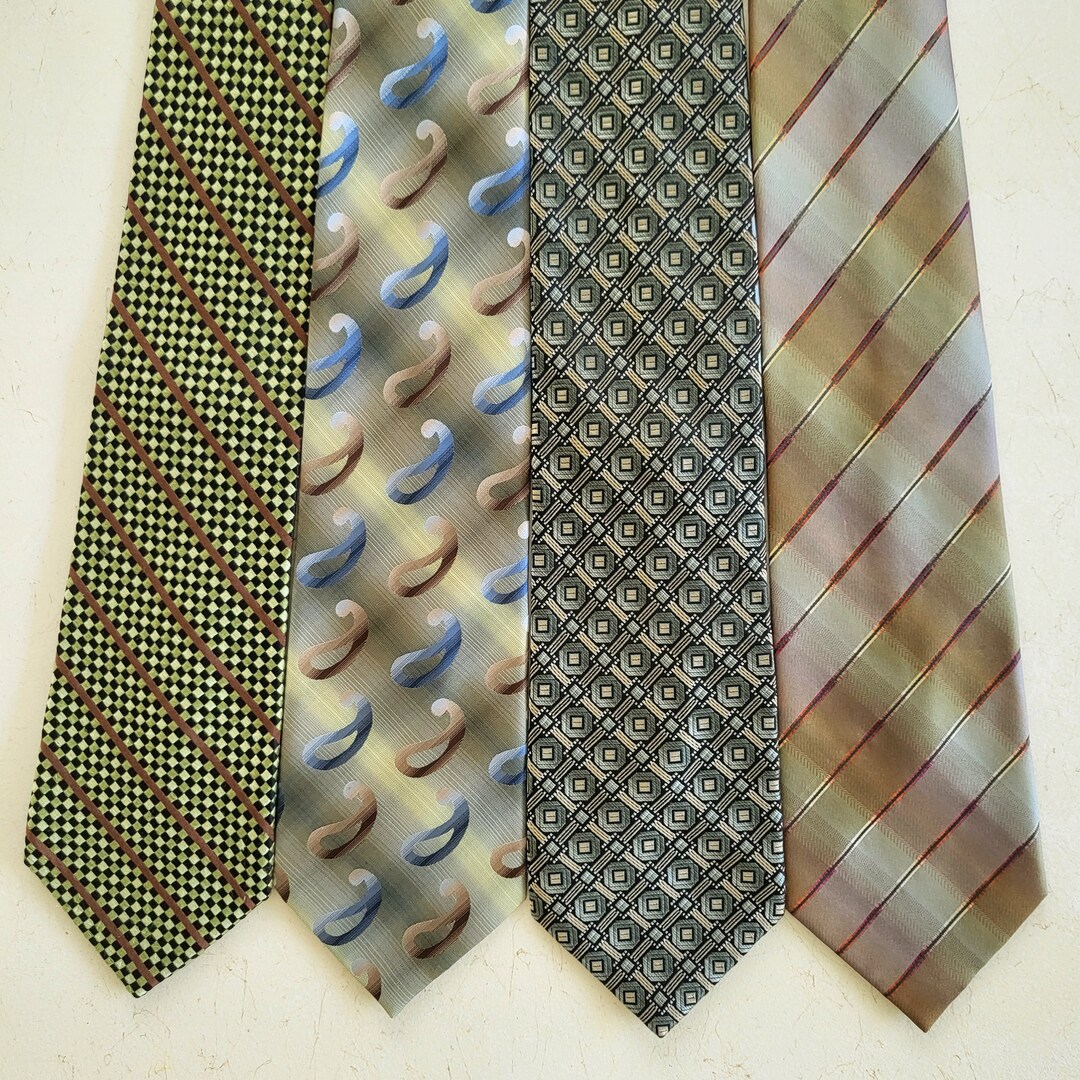 B2G1 Vintage Neckties / Retro Men’s Accessories, Green Tie, Designer ...
