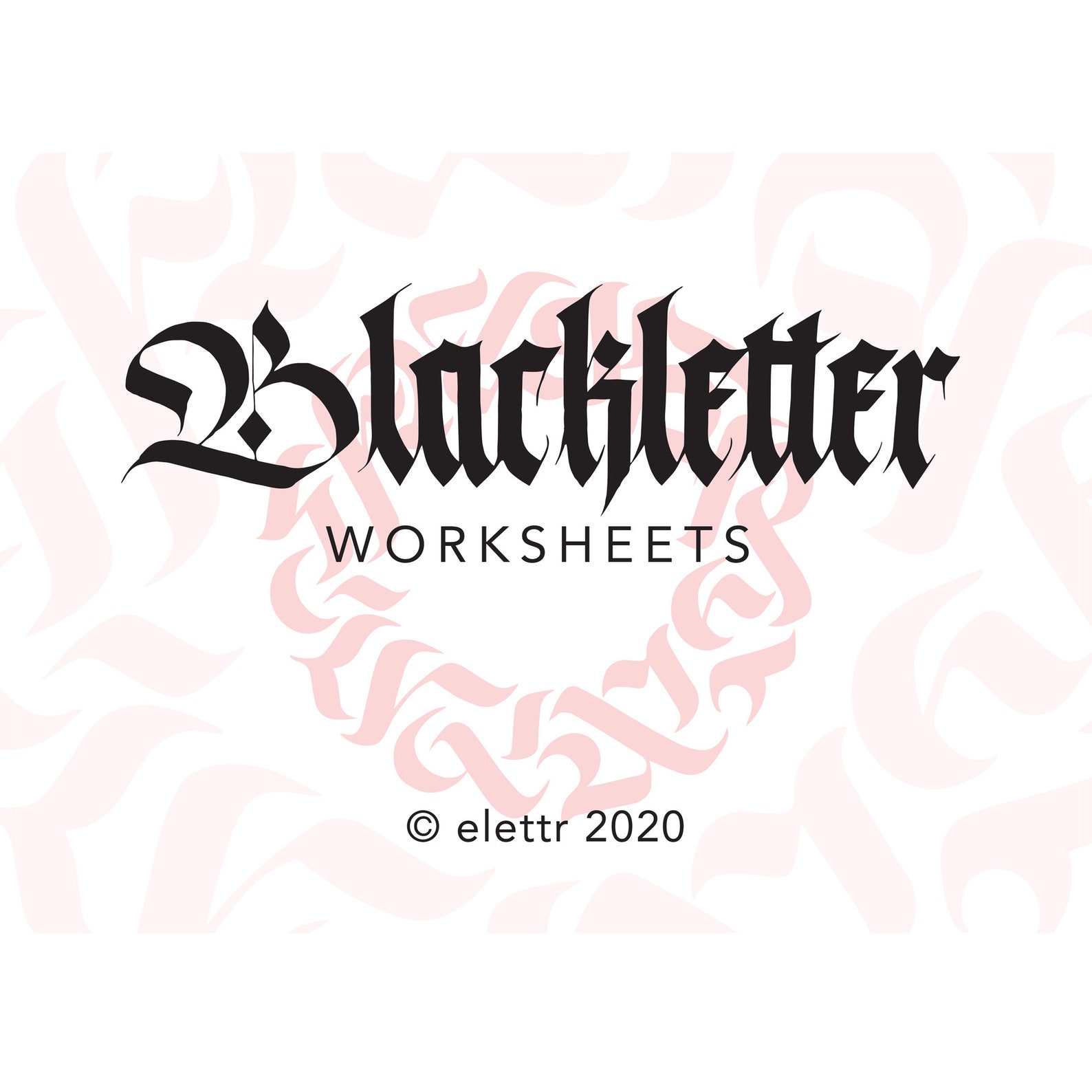 Blackletter Fraktur Calligraphy Worksheets, Lowercase Fraktur Learn ...