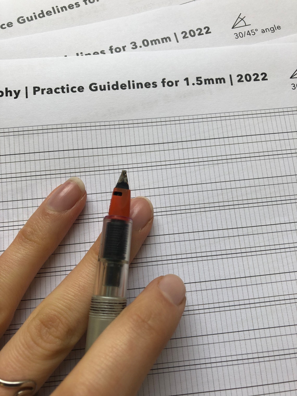 Blackletter Calligraphy Practice Sheet: 6.0mm Nib Guide (PDF Download ...