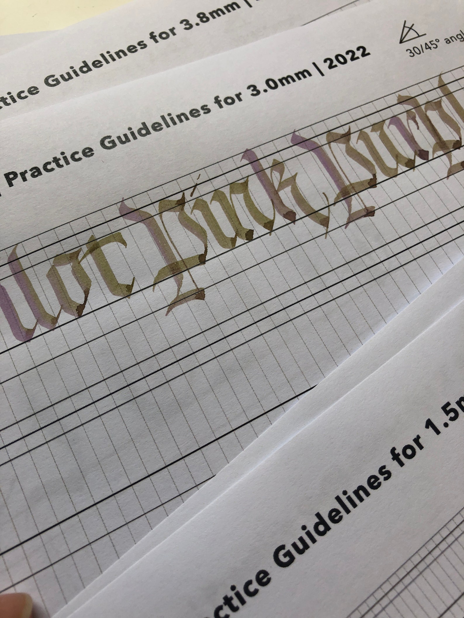 Blackletter Calligraphy Practice Sheet: 6.0mm Nib Guide (PDF Download ...