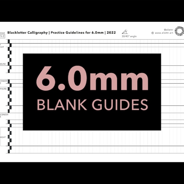 Calligraphy Guide Sheet - Etsy