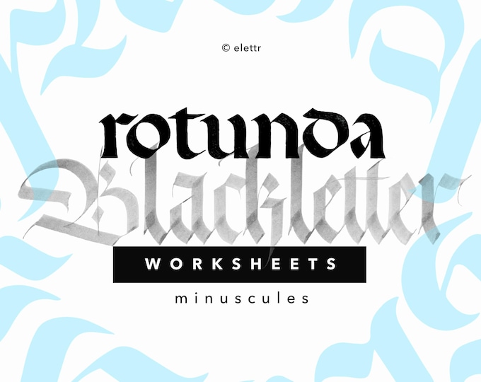 Gothic Handwriting Worksheet | Calligraphy Blackletter Practice ...