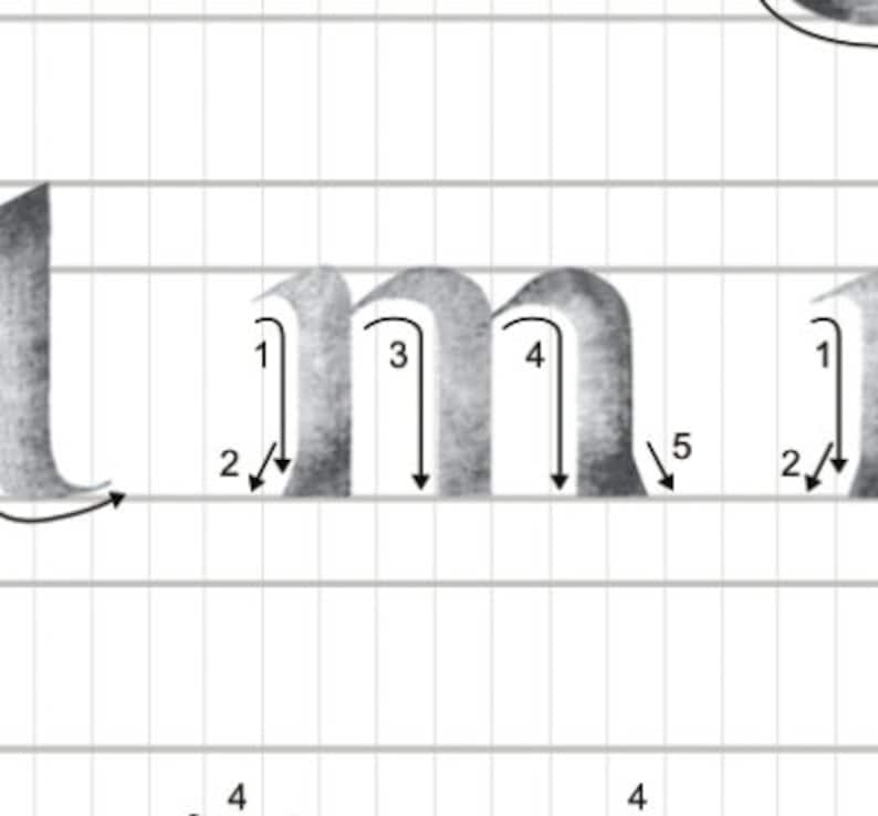 Blackletter Rotunda Calligraphy Worksheets: Gothic Workbook (instant ...