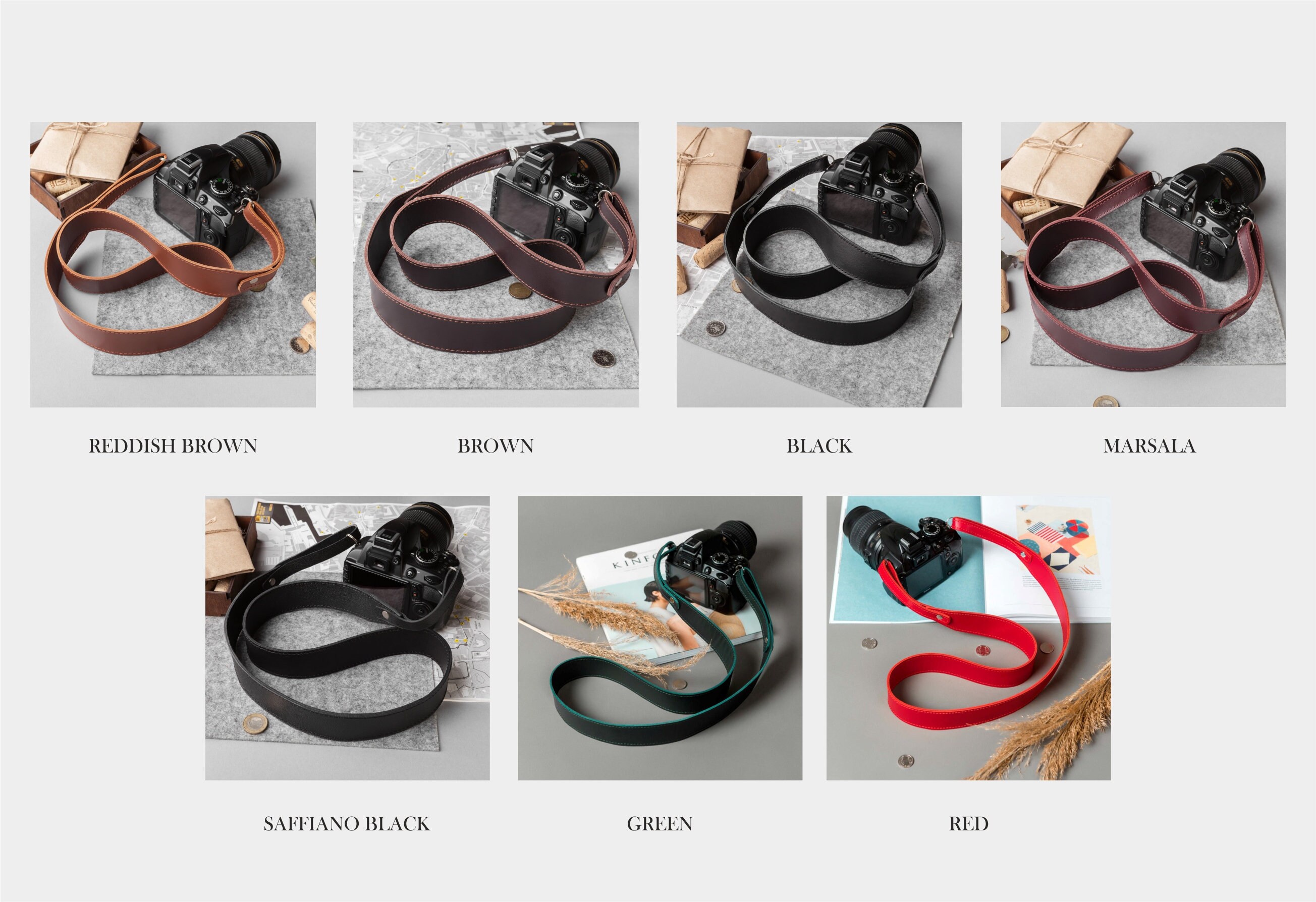 Personalize leather camera strap. Photographer gift Custom | Etsy