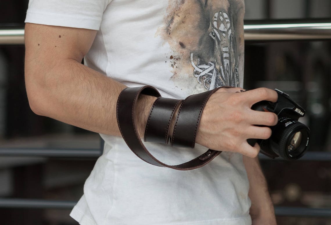 Personalized Neck Leather Camera Strap for Photographer Gift | Etsy