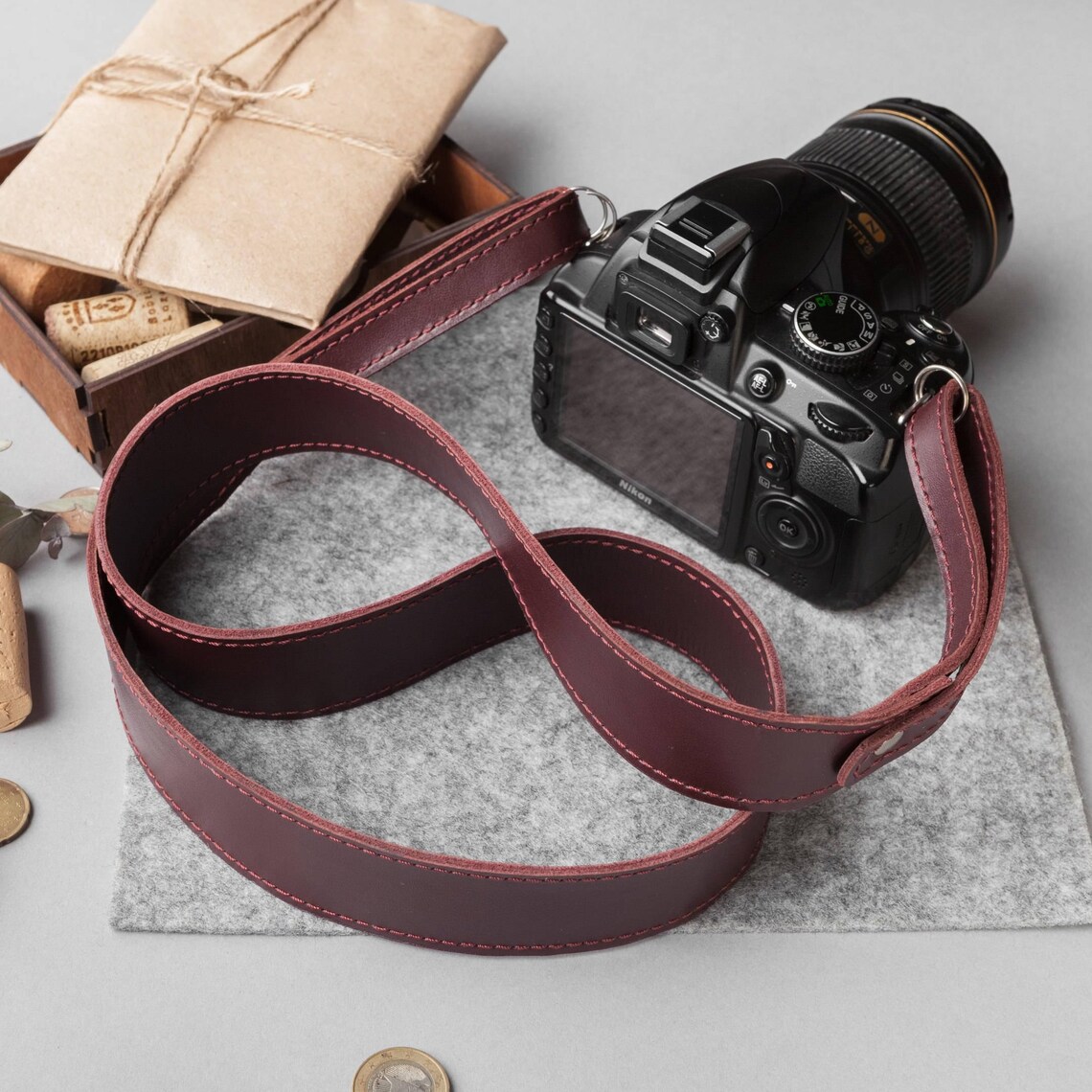 Engraved camera strap leather cross body wrist neck shoulder | Etsy