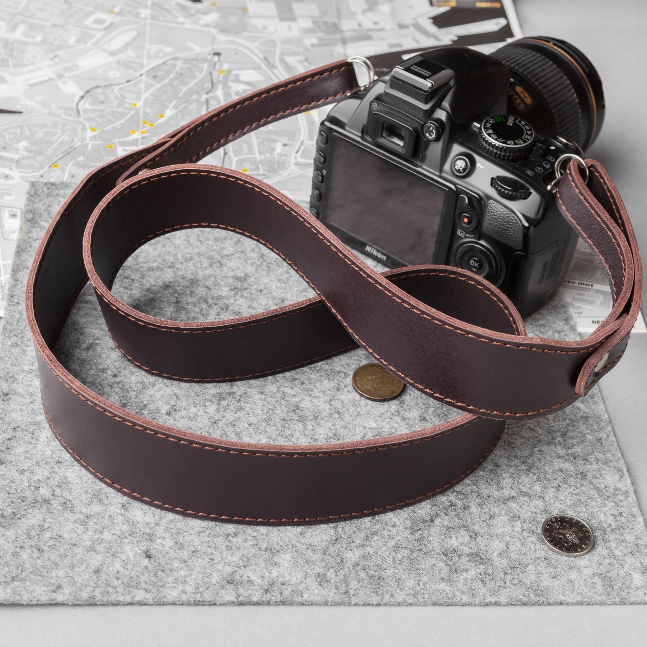 Personalized Neck Leather Camera Strap for Photographer Gift | Etsy