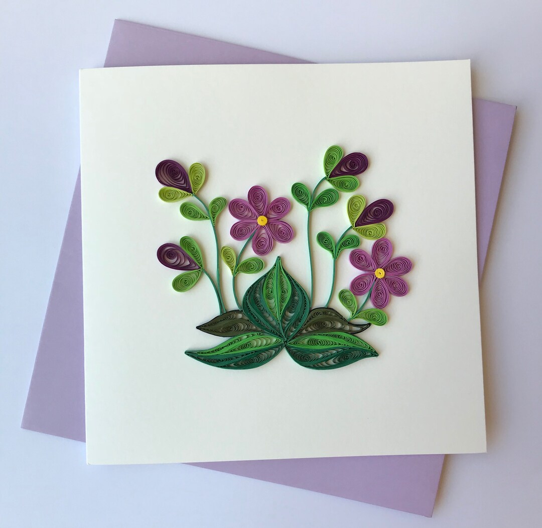 Flower Card, Quilling Greeting Card, Handmade Greeting Card, Quilling ...
