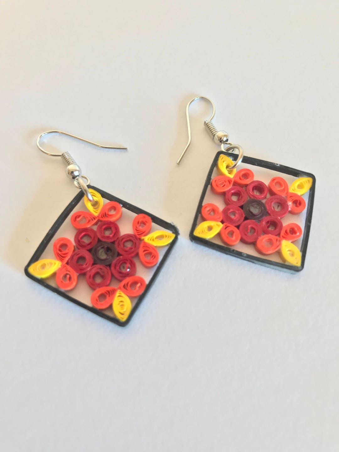 Quilling Earrings, Paper Earrings, Quilling, Handmade, Earrings ...