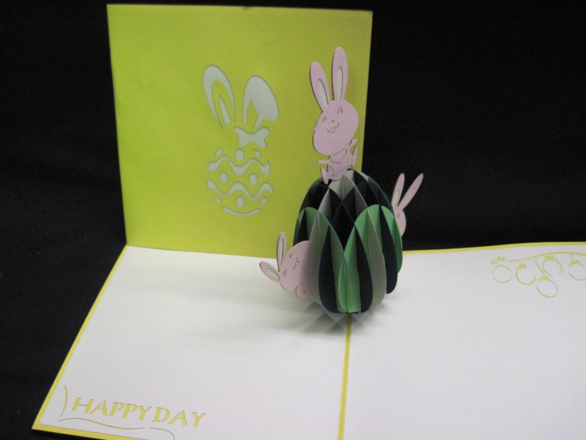 3-D Easter Pop-up Card, Easter Popup, Easter Greeting Card, Easter Card ...