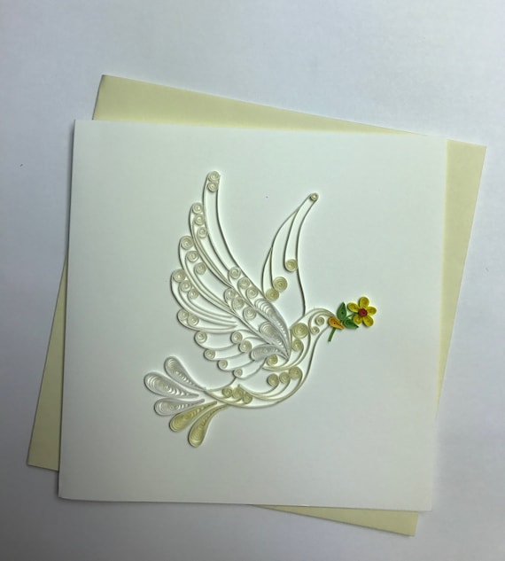 Dove Quilling Greeting Card | Etsy