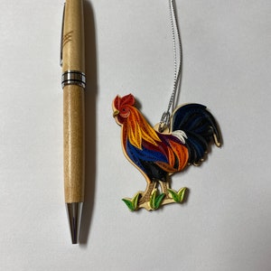 Rooster Ornament, Handmade Ornament, Quilling, Quilled Ornament, - Etsy