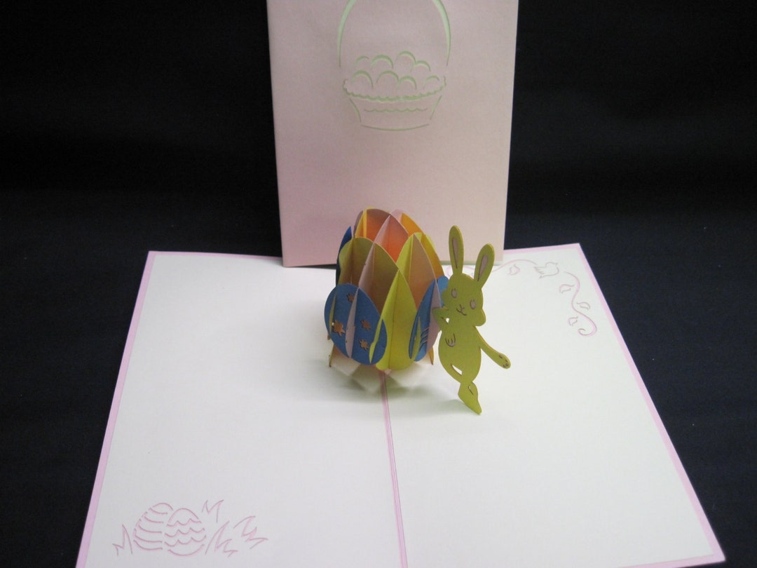 3-D Easter Pop-up Card, Easter Card, Easter Greeting Card, Popup Easter ...
