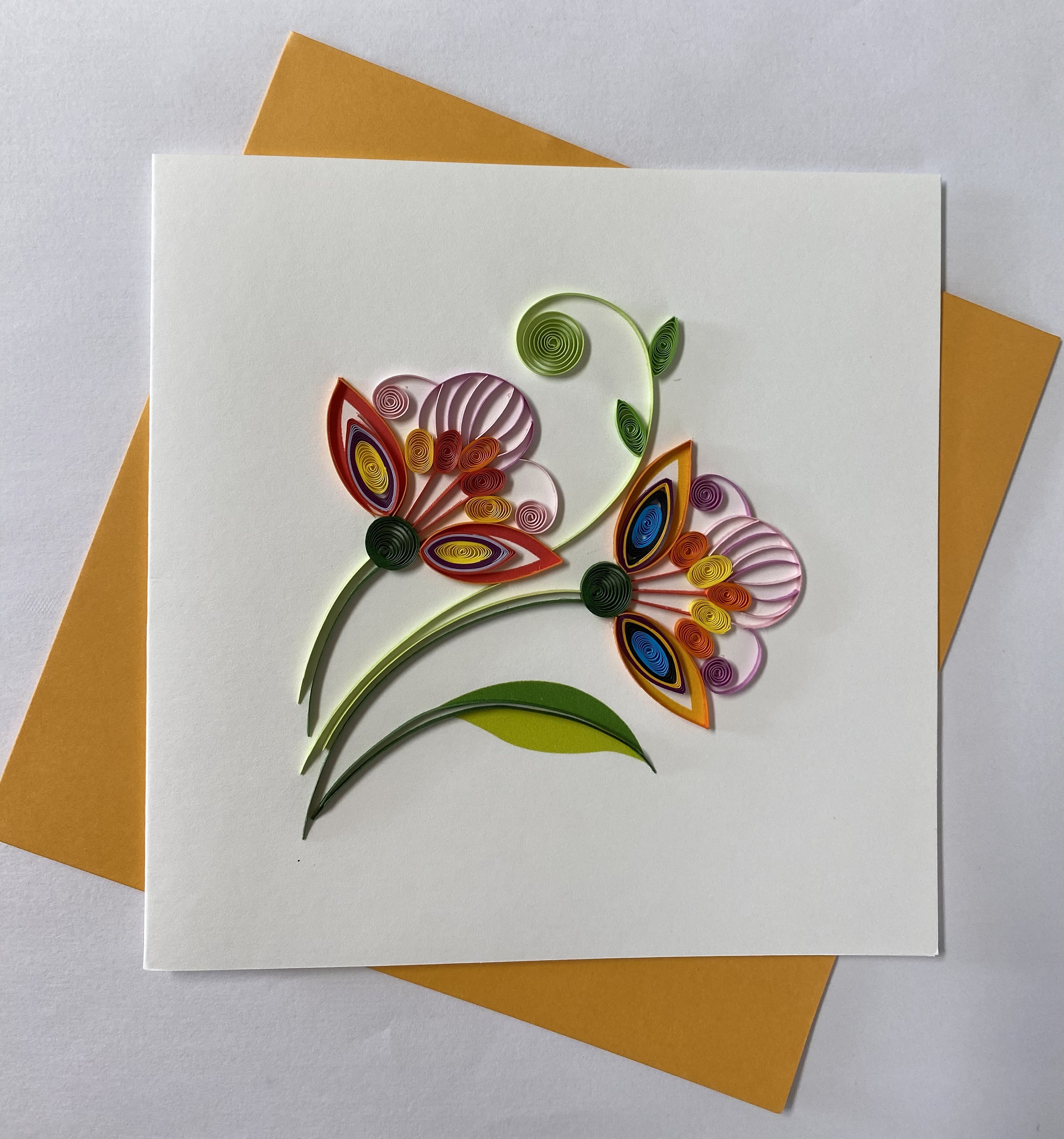 Flowers, Quilling Greeting Card, Handmade Greeting Card, Quilling Cards ...