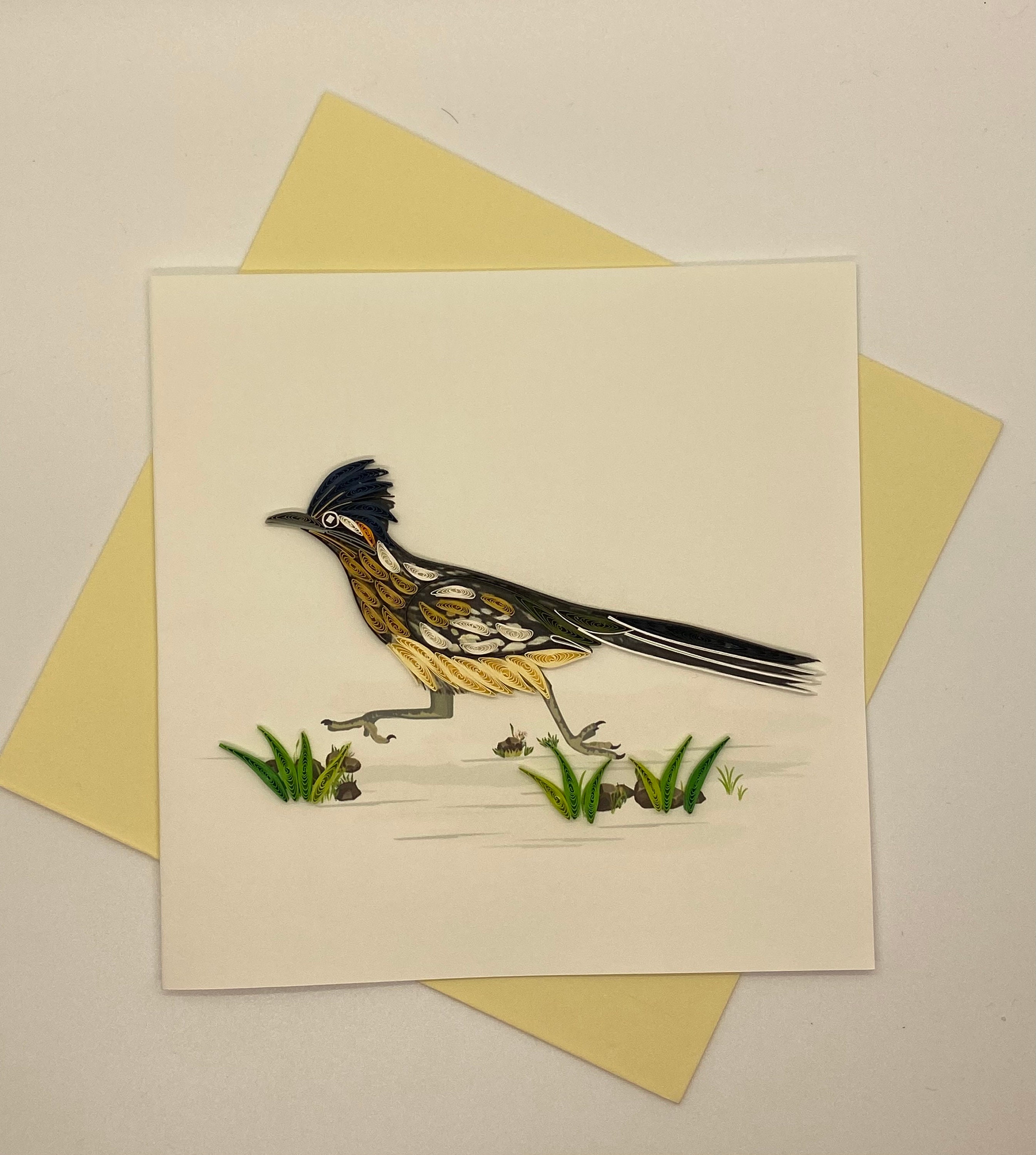 Roadrunner Quilling Greeting Card, Handmade Greeting Card, Quilling ...