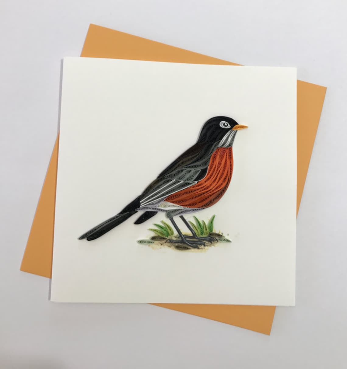 Robin Quilling Greeting Card, Handmade Greeting Card, Quilling Cards ...