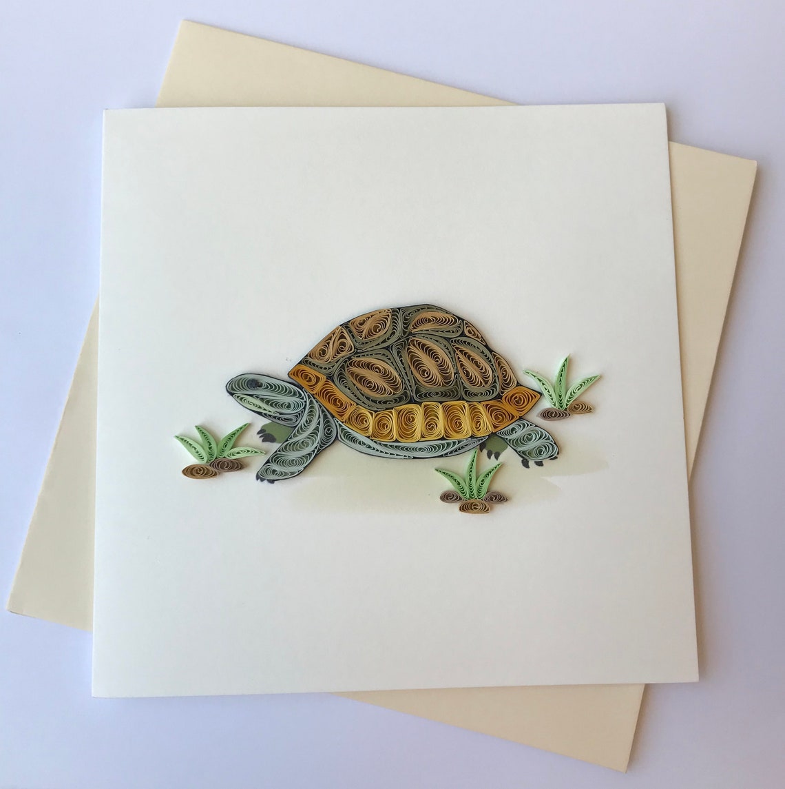Turtle Card Quilling Greeting Card Handmade Greeting Card - Etsy