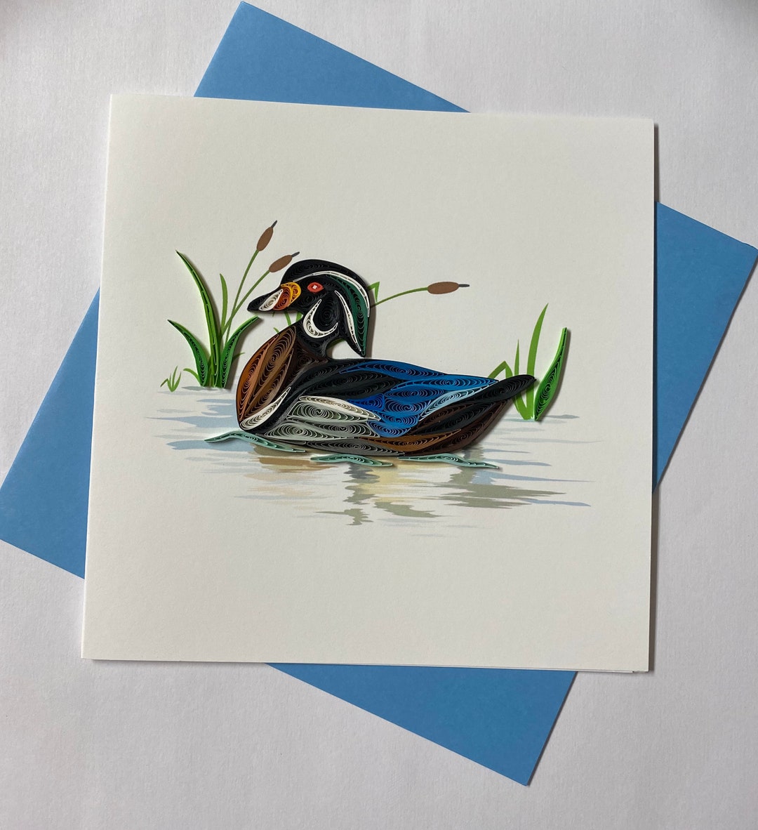 Wood Duck Quilling Greeting Card, Quilling Cards, Birthday Cards ...
