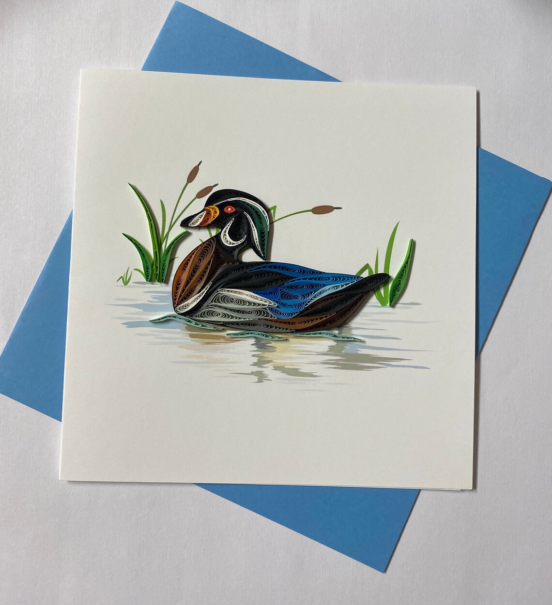 Wood Duck Quilling Greeting Card, Quilling Cards, Birthday Cards ...