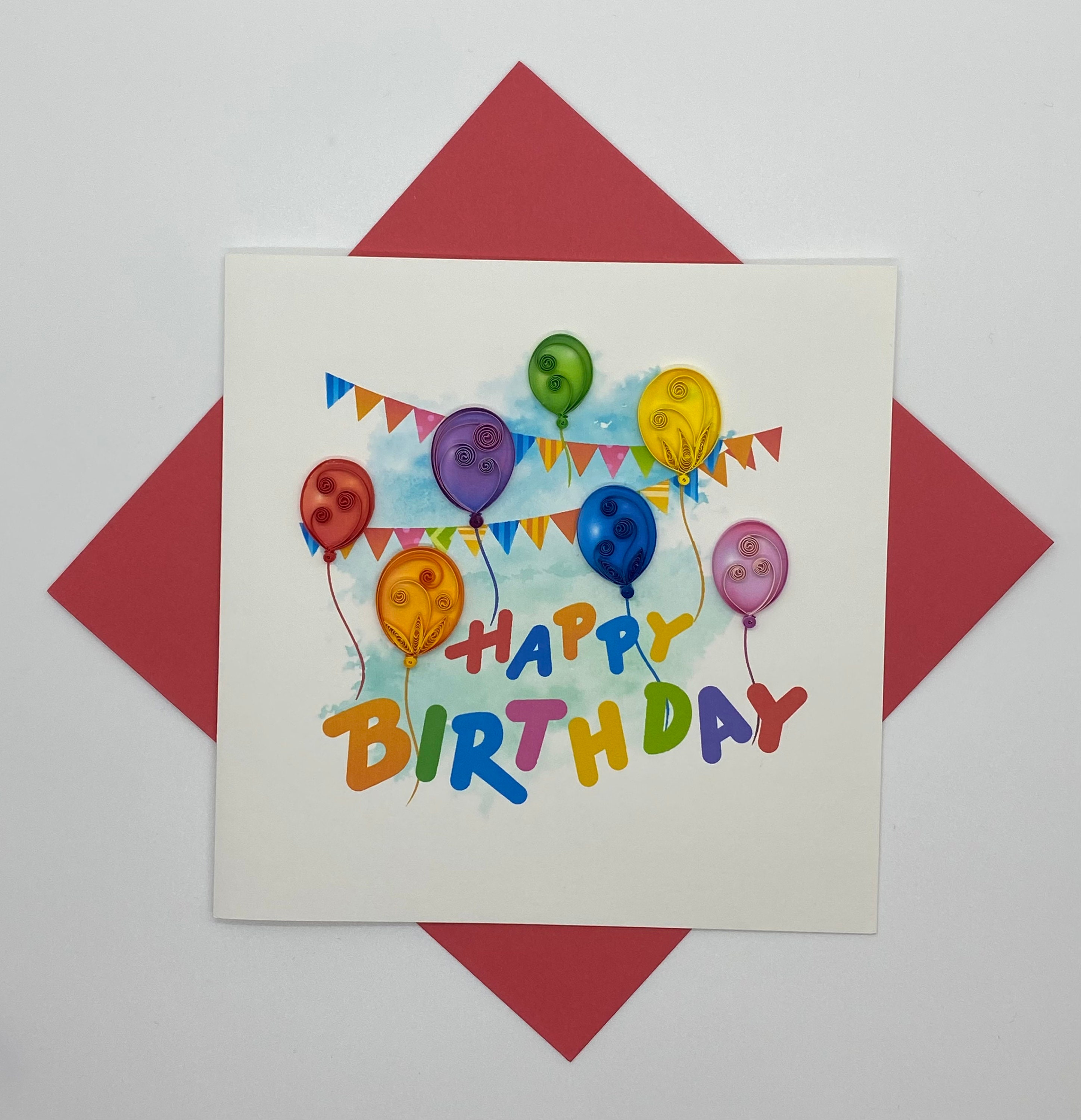 Happy Birthday Quilling Greeting Card Handmade Greeting Card - Etsy